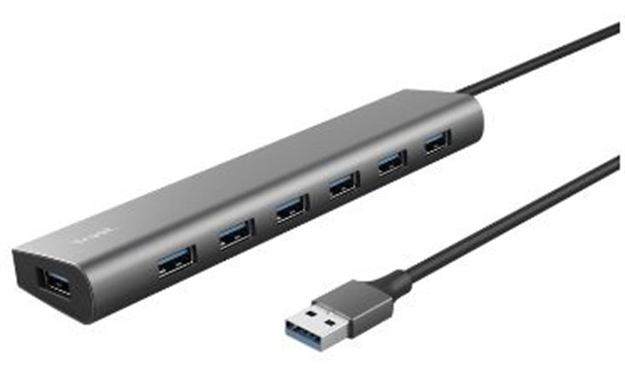 HUB USB 7 PUERTOS TRUST HALYX 3.2 GEN1 ALUMINIO